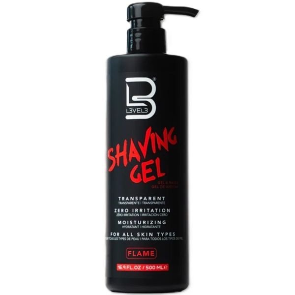 LEVEL3 Transparent Shaving Gel - Flame 16.9 oz – Barbersmania