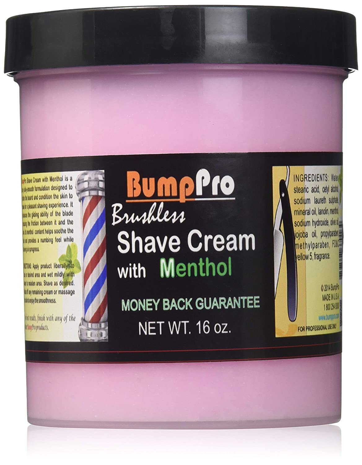 BumpPro Brushless Shave Cream with Menthol – Barbersmania