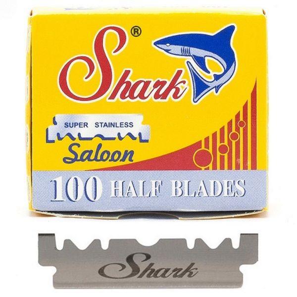 Shark Single Edge Super Stainless Half Blades - 100 Blades – Barbersmania